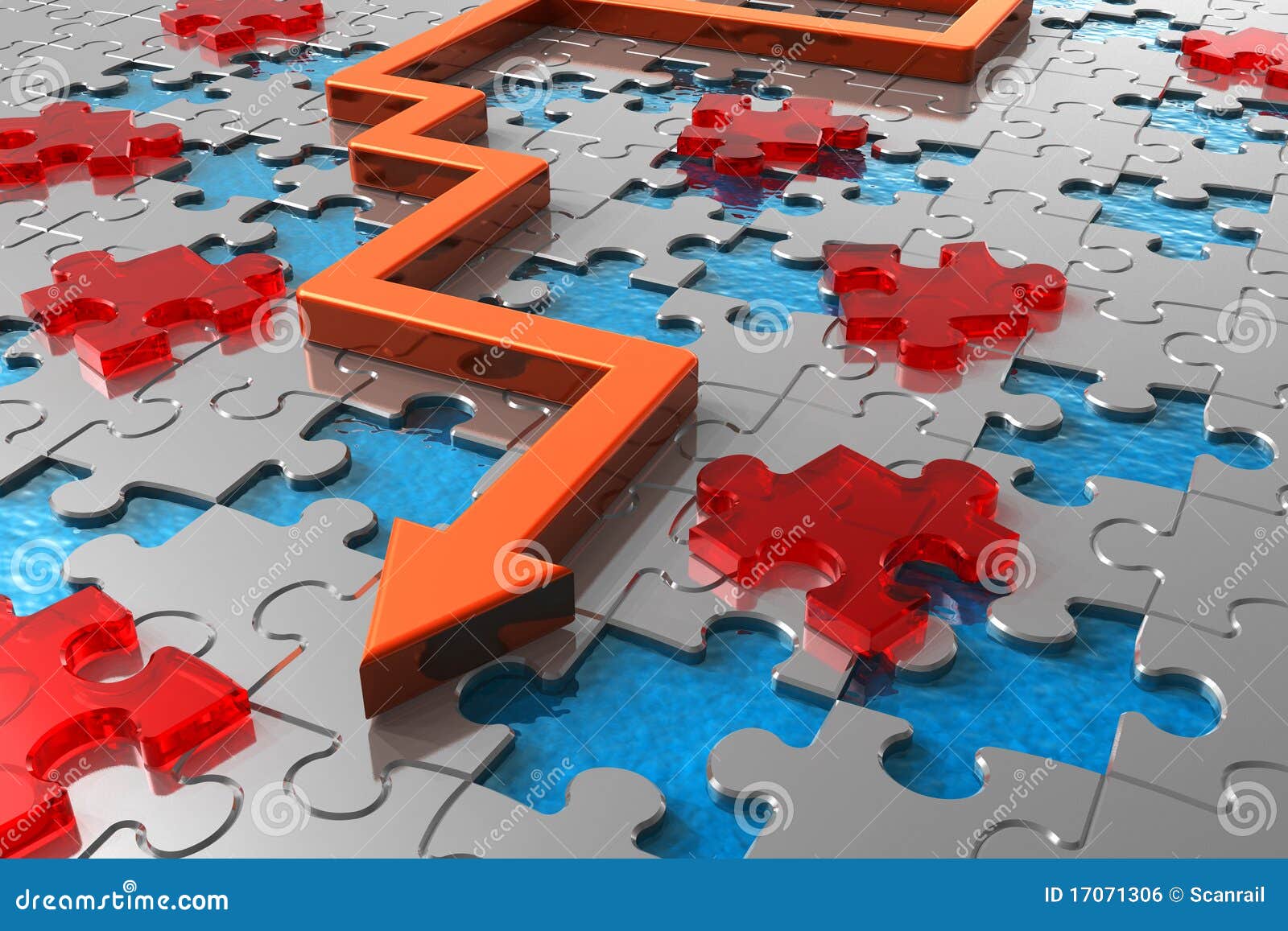 Path Across Puzzle Labyrinth Stock Illustration - Illustration of ...