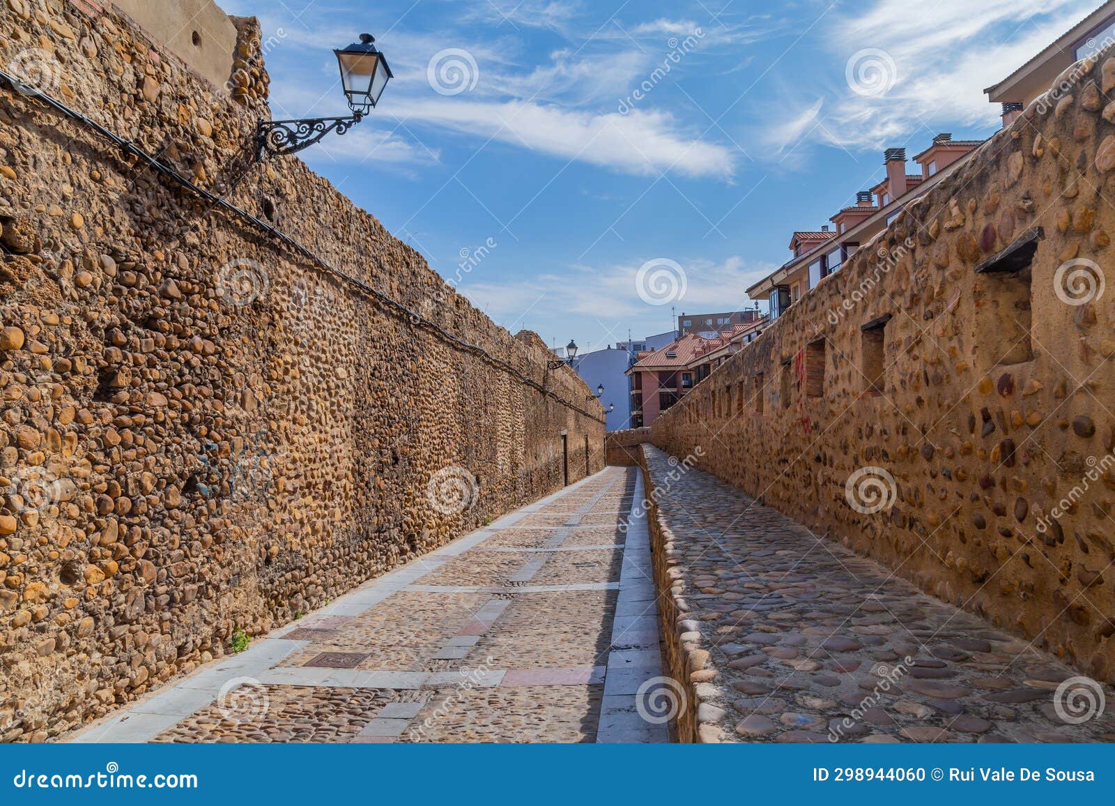 Path along Leon city walls stock photo. Image of stone - 298944060