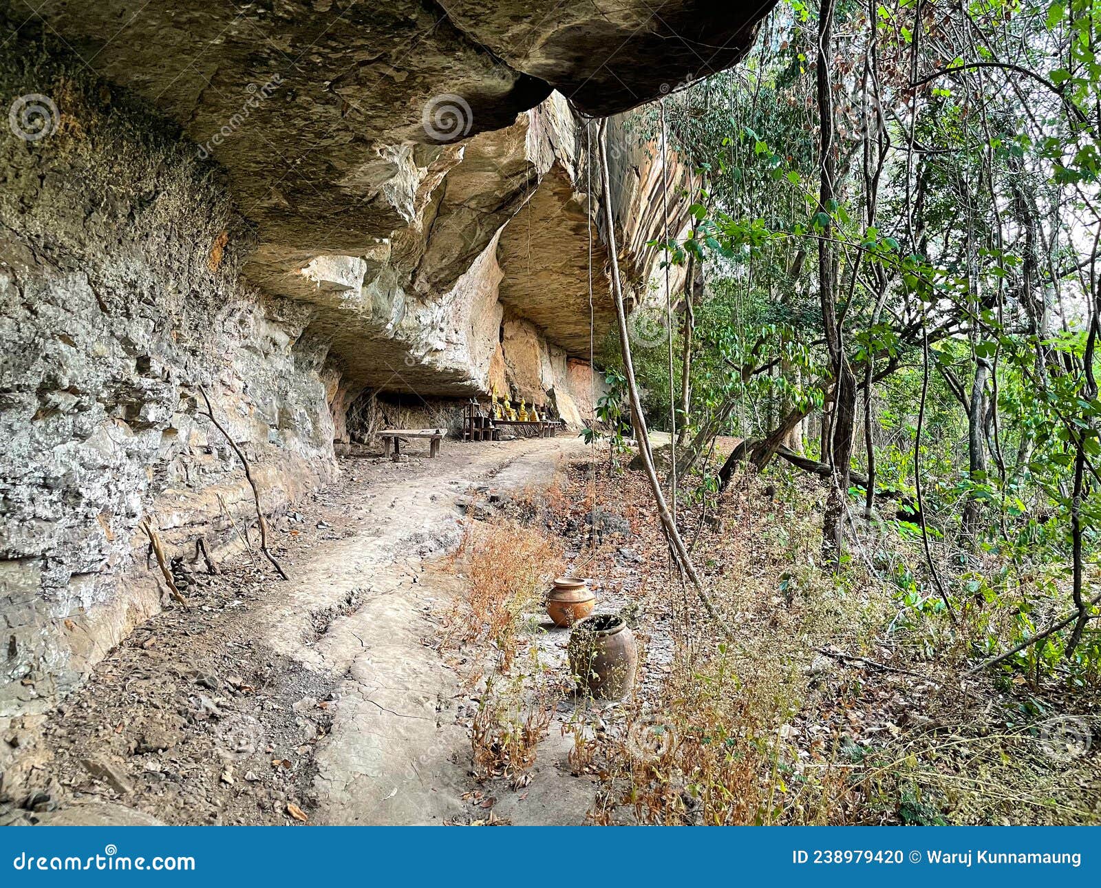 The Path Along the Mountain Along the Rocks. Stock Photo - Image of ...