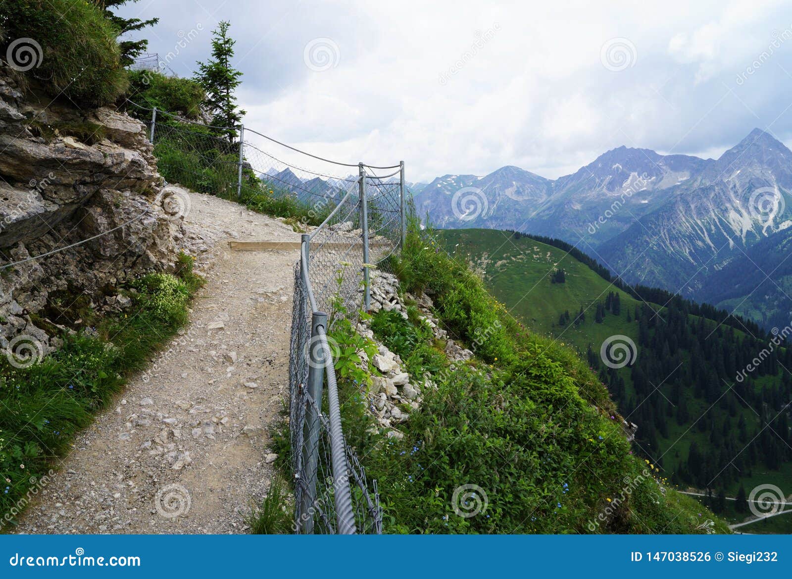 Path in the Alps stock photo. Image of adventure, conditions - 147038526