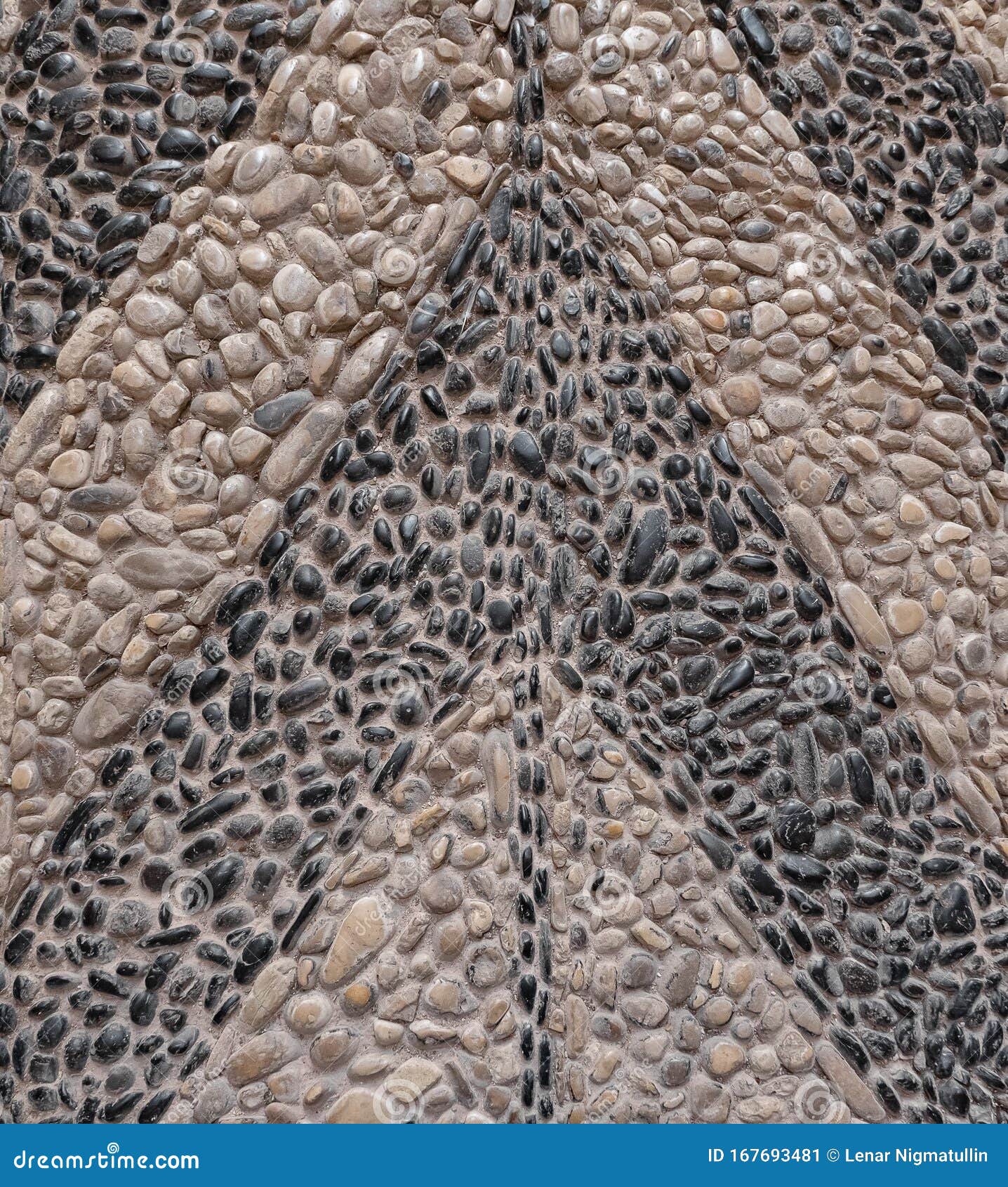 Path with an Ancient Pattern of Pebbles. Texture Stock Image - Image of ...