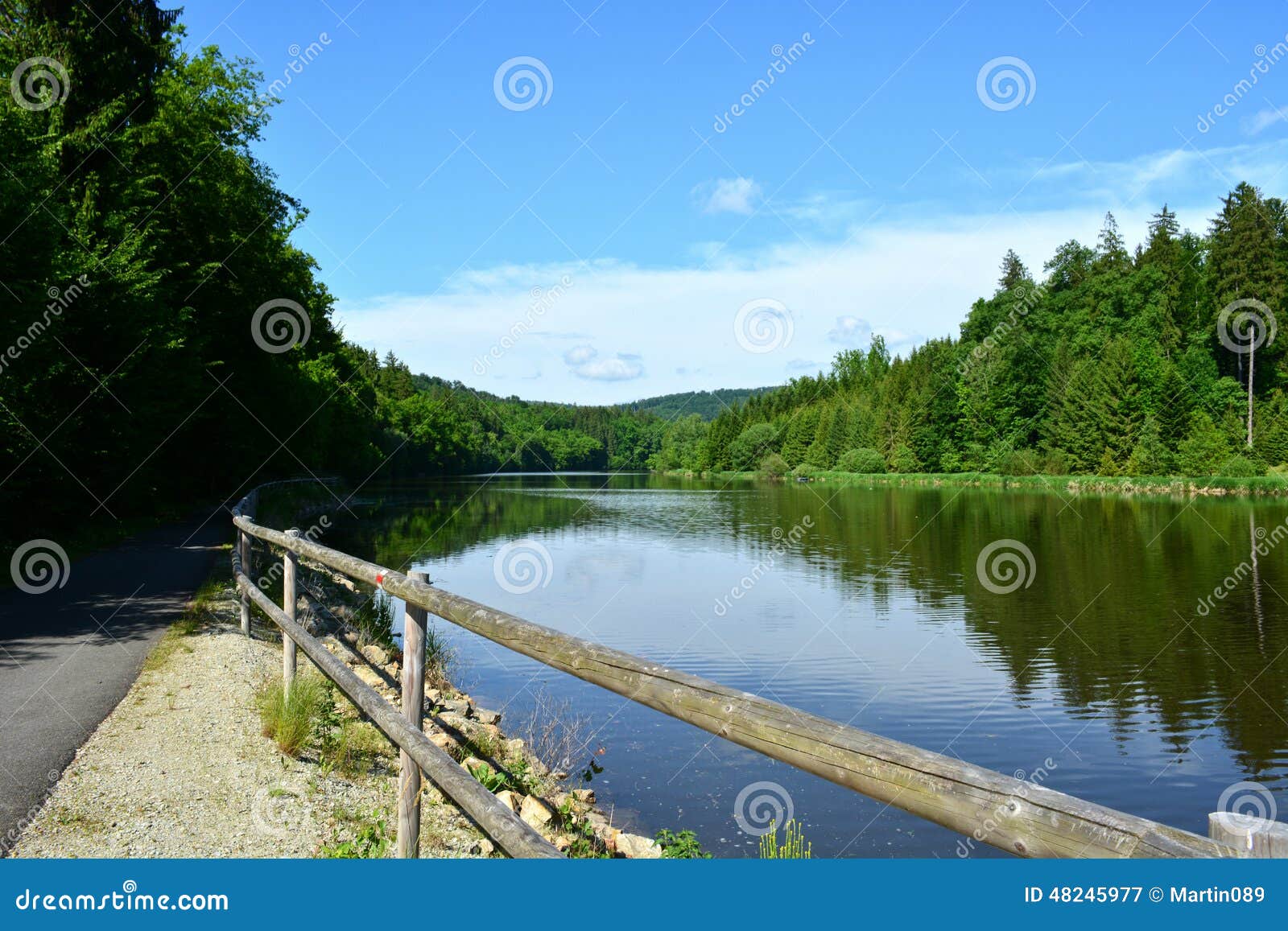The path around the pond stock image. Image of compacted - 48245977