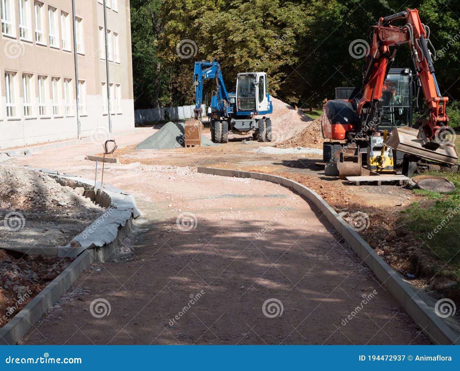 Path is Being Rebuilt. Path Construction, Landscaping Stock Image ...