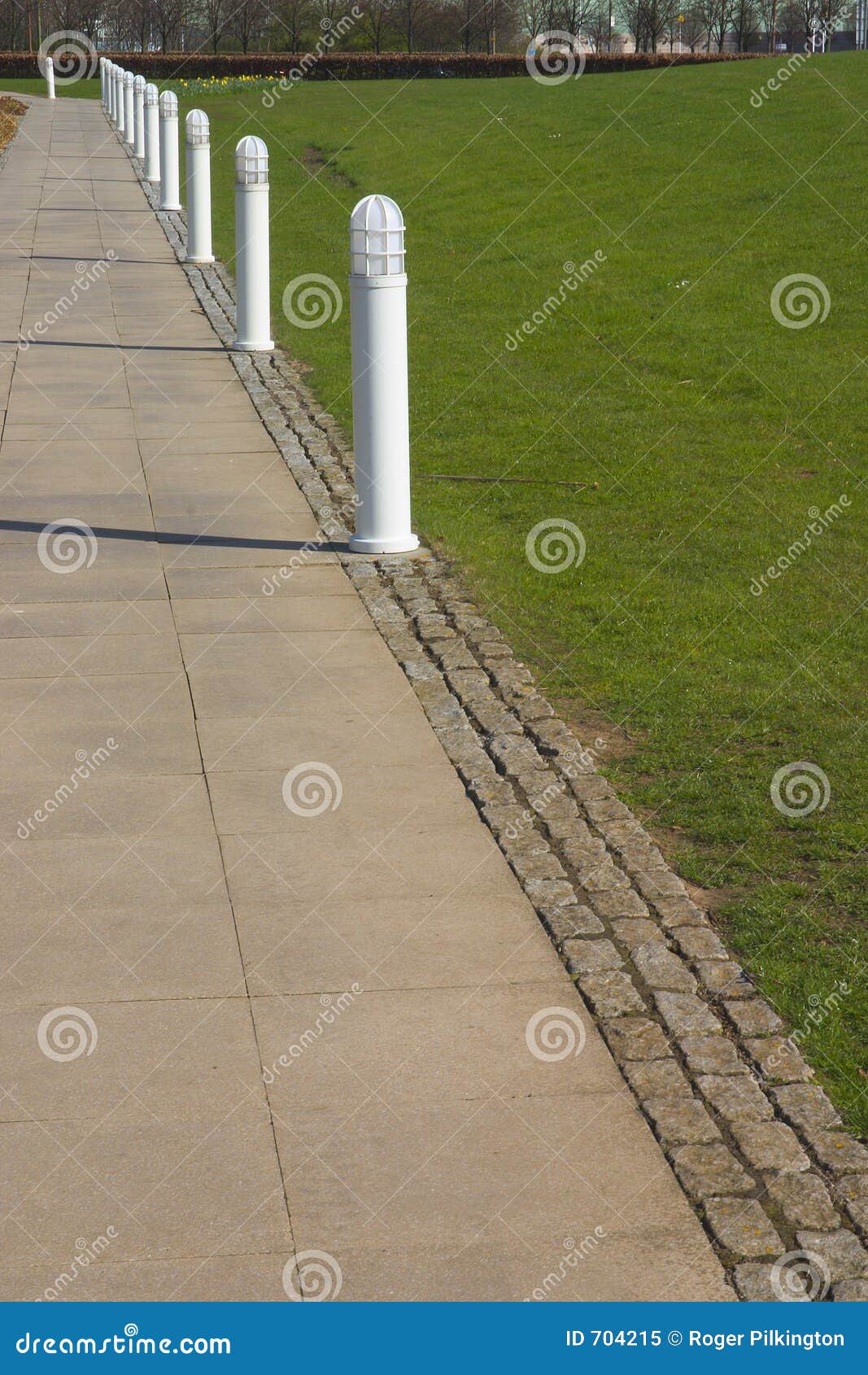 Path and Bollards stock image. Image of pavement, walk - 704215