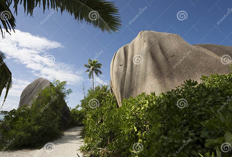 Path and Boulder stock image. Image of coast, tropical - 4971103