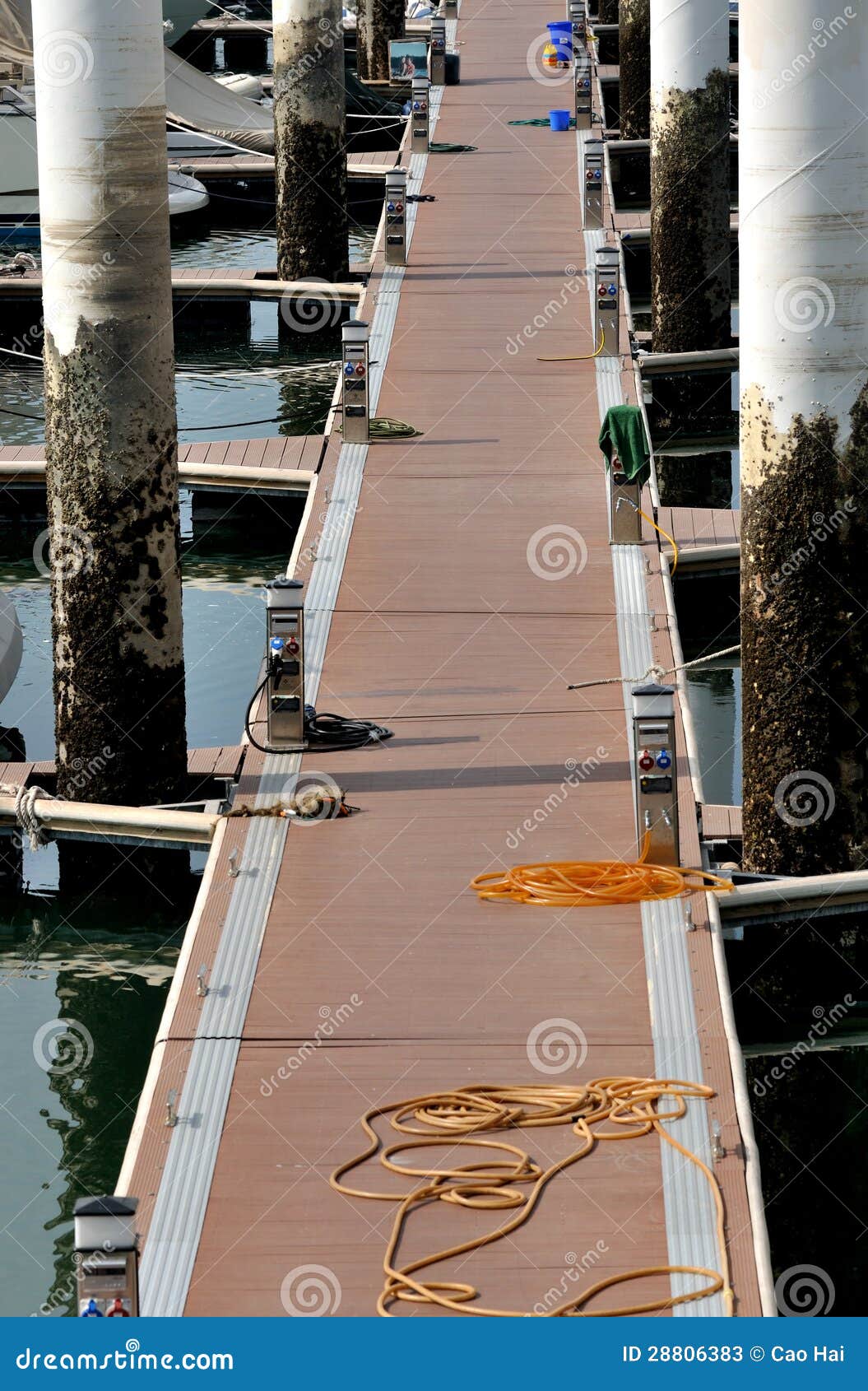 Path byboard on dock stock image. Image of maritime, orange - 28806383