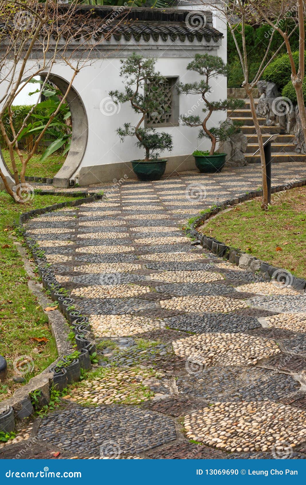 Path in chinese garden stock photo. Image of asian, flower - 13069690