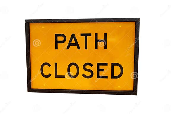 Path Closed Sign stock photo. Image of path, isolated - 28947380