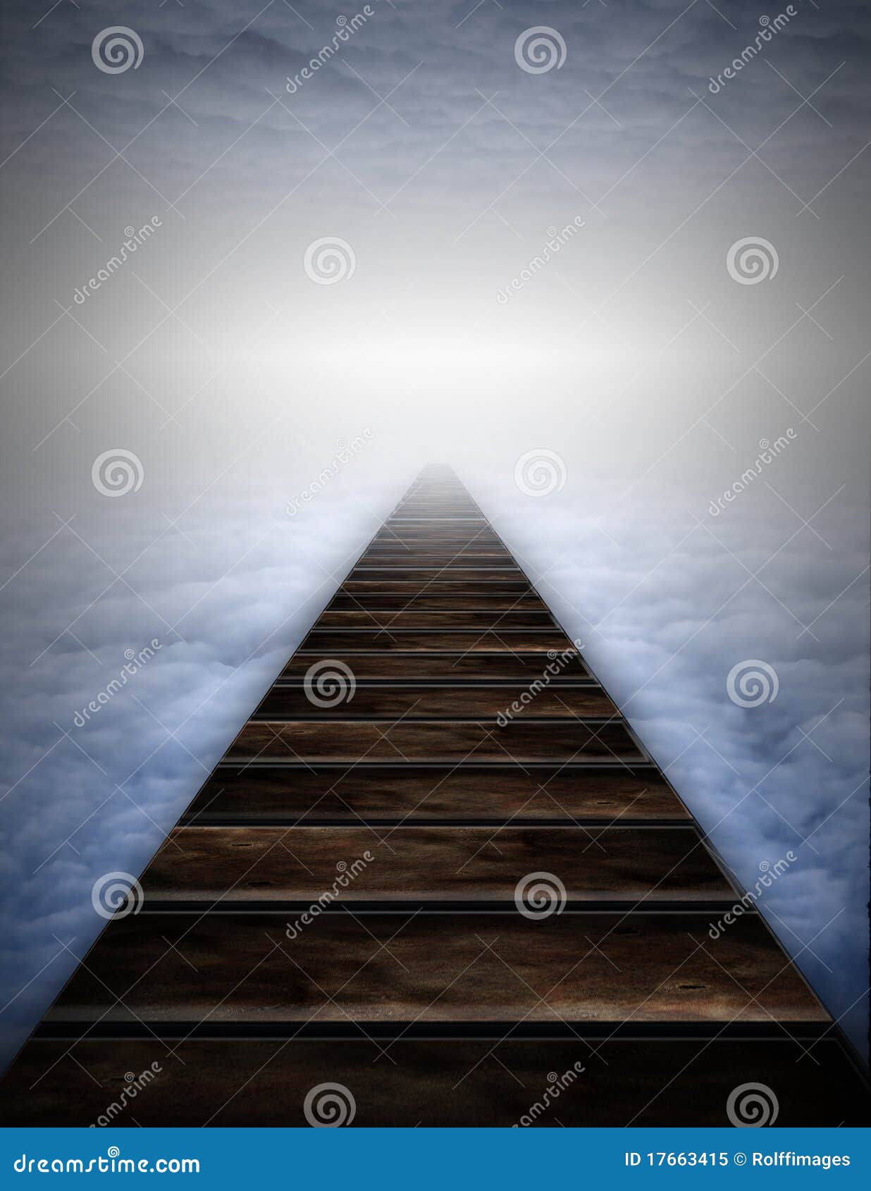 Path into clouds stock illustration. Illustration of alone - 17663415