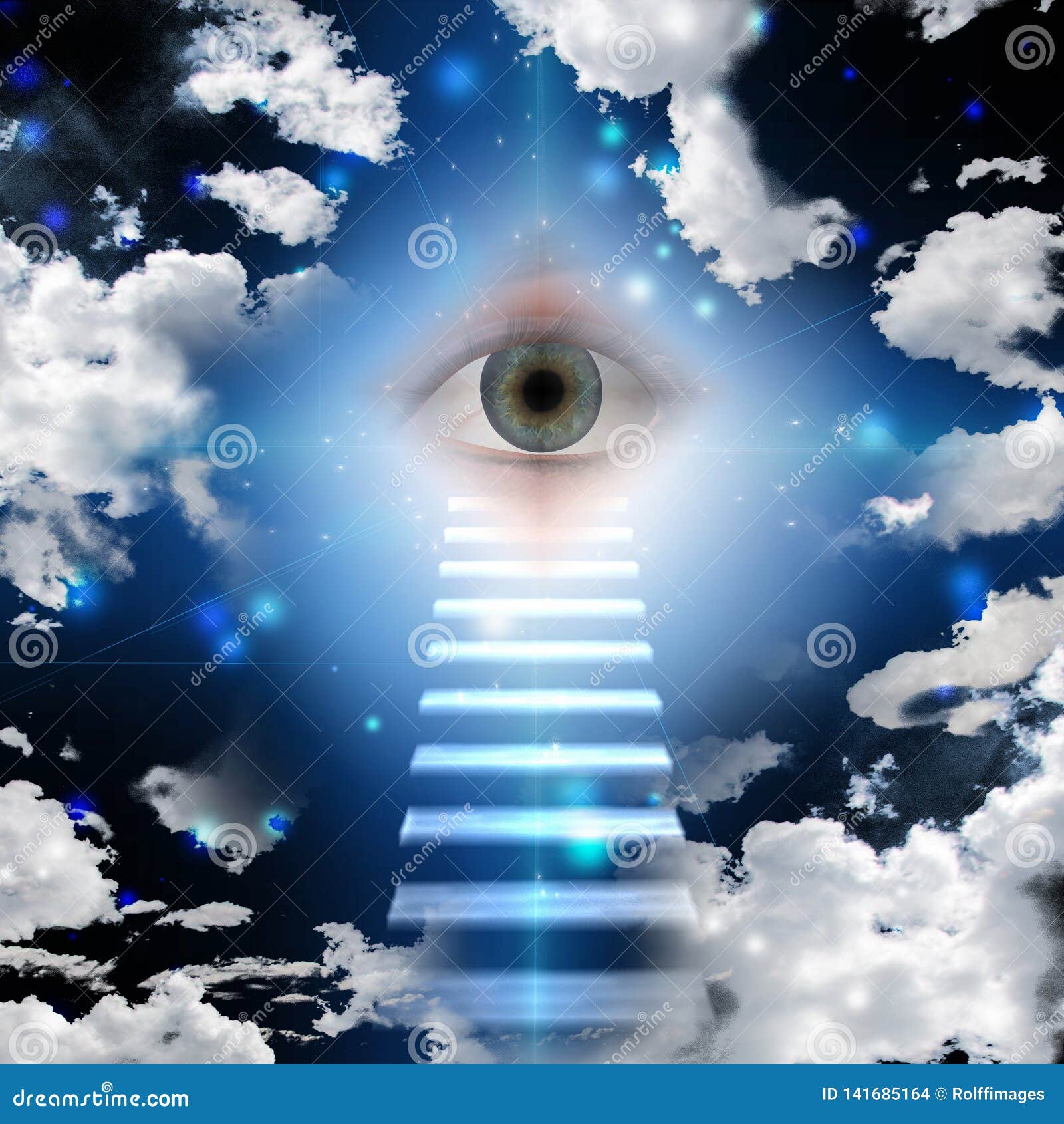 Path to all seeing eye stock illustration. Illustration of career ...