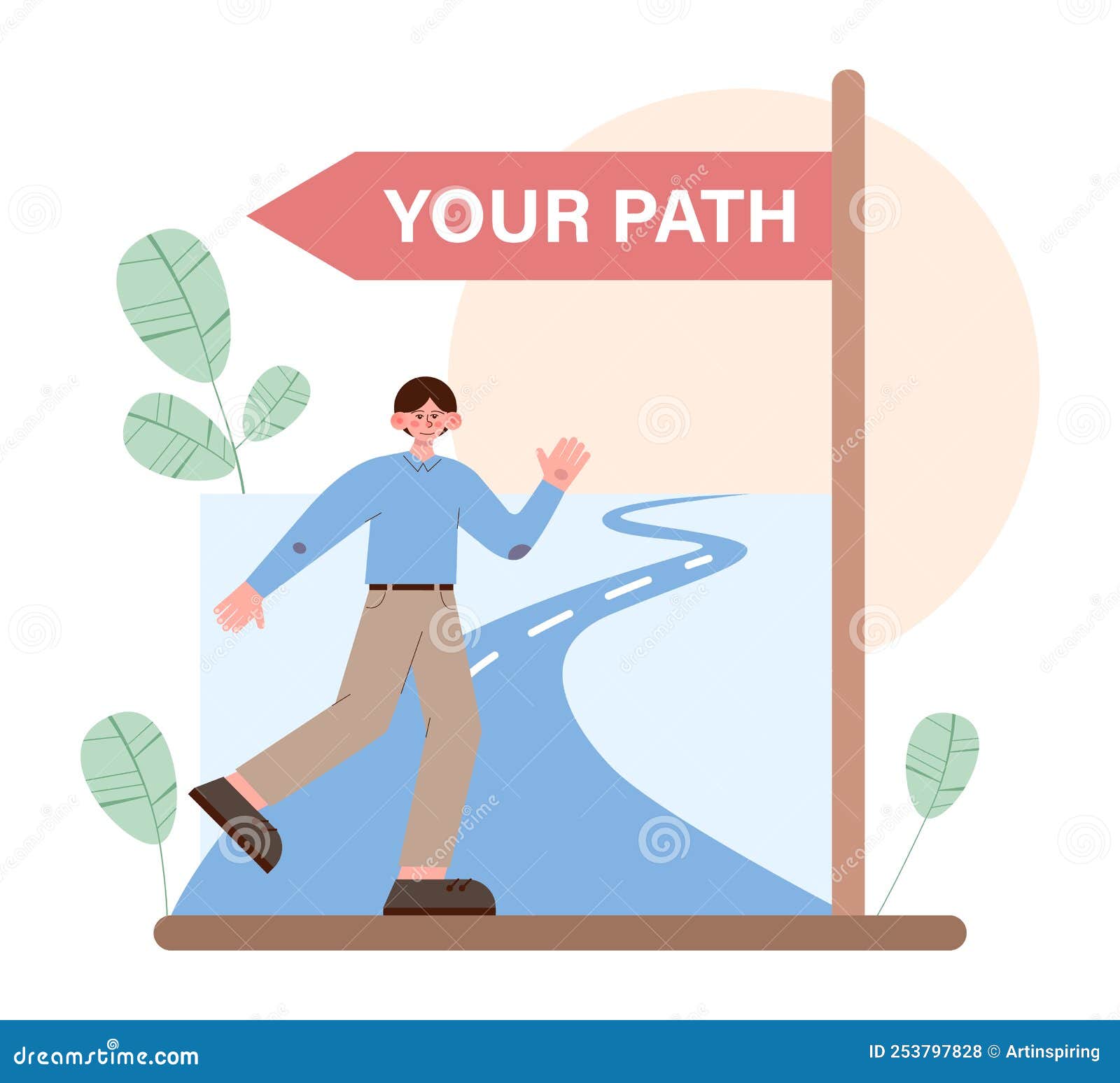 Path Concept. Life Course or Business Way, Plan or Strategy Stock ...