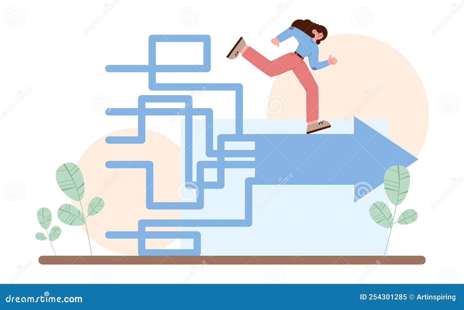 Path Concept. Life Course or Business Way, Plan or Strategy Stock ...