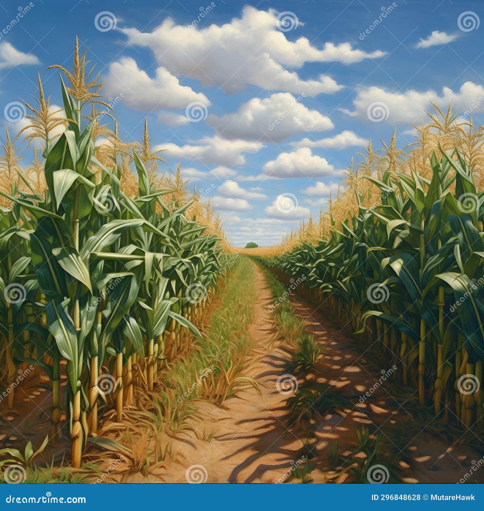 A Path in a Corn Field. Corn As a Dish of Thanksgiving for the Harvest ...