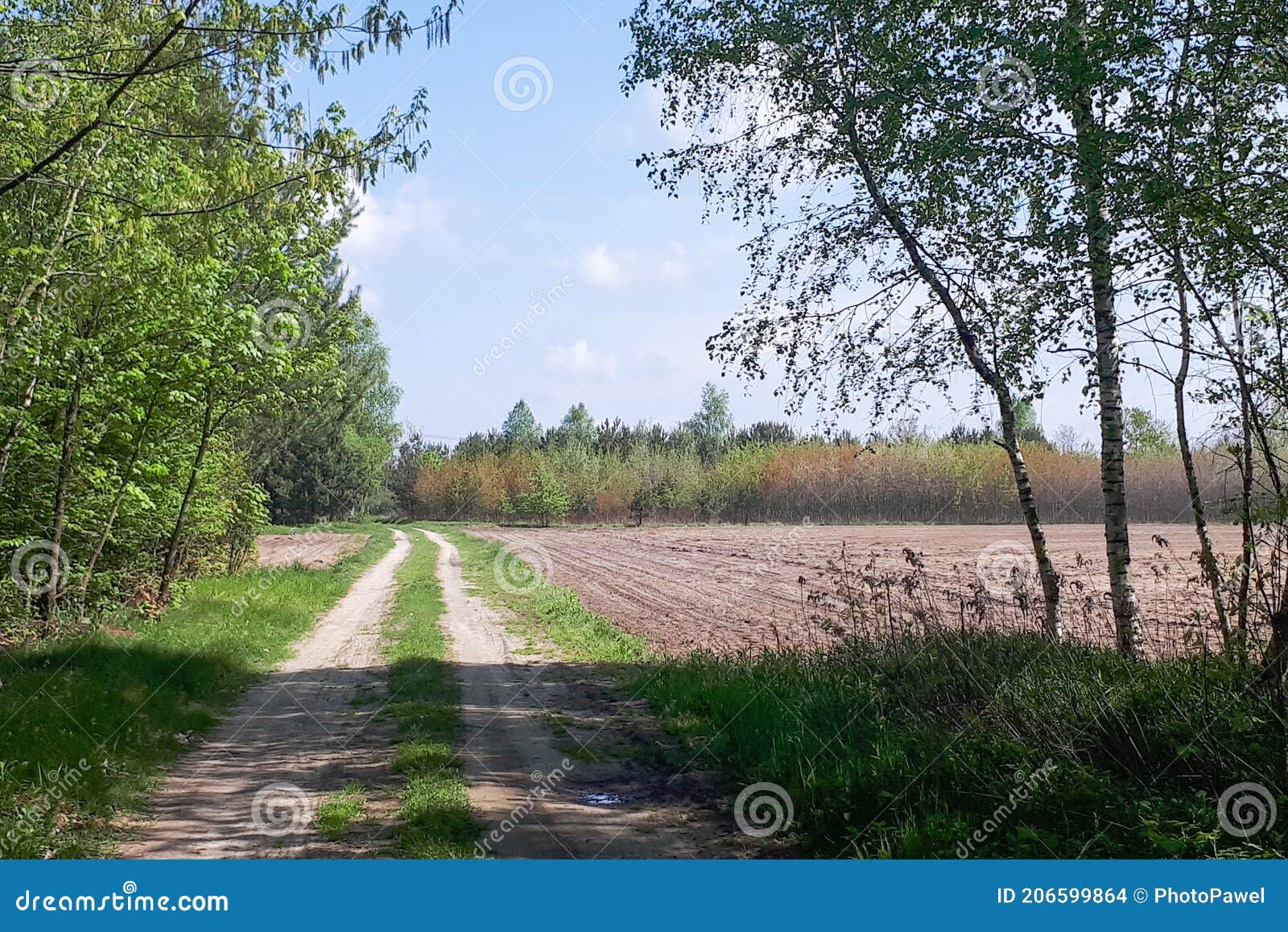 Path in Countryside. Dirty Road Stock Photo - Image of travel, blue ...