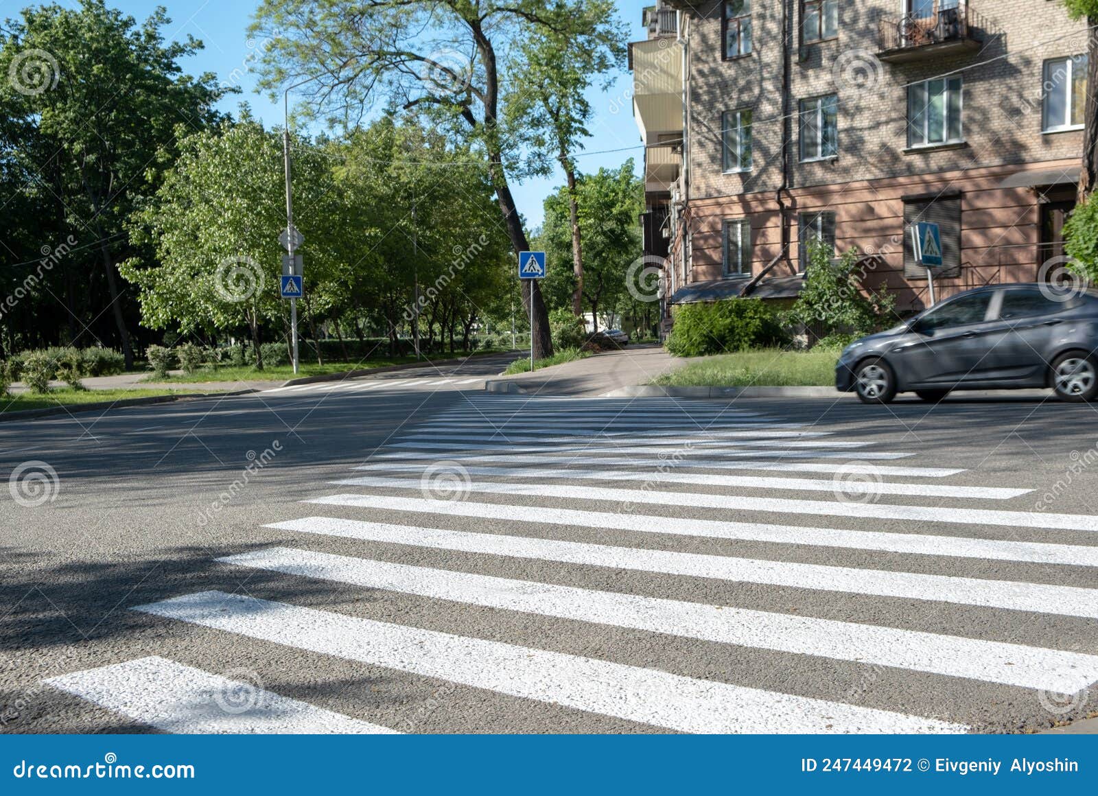 Path of Crosswalk on the Road. Stock Photo - Image of line, concrete ...
