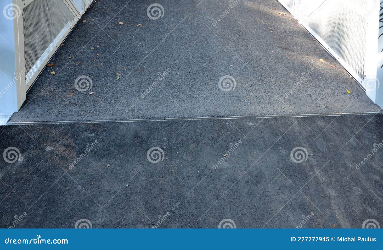 Path for Cyclists with an Asphalt Surface. Galvanized Iron Railing Over ...
