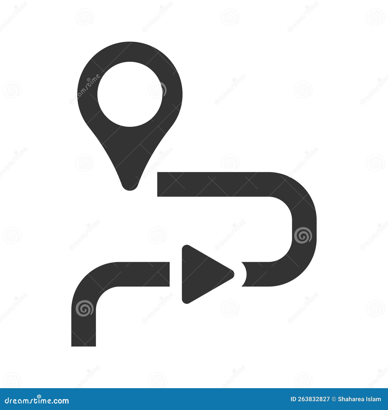 Path destination icon stock vector. Illustration of vector - 263832827