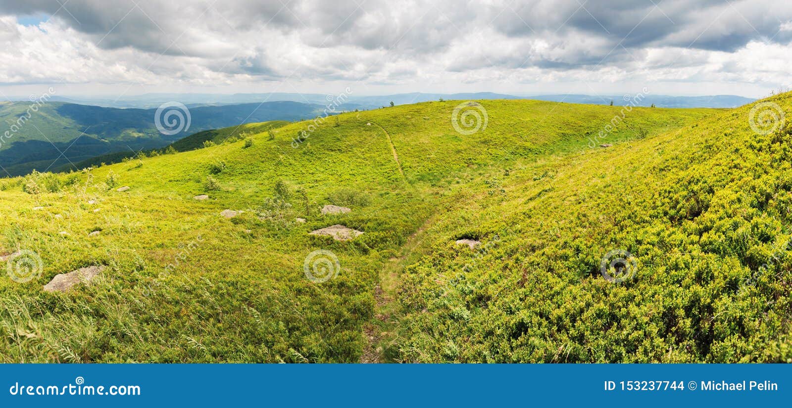 Path Down the Hill in Bad Weather Stock Photo - Image of idyllic ...