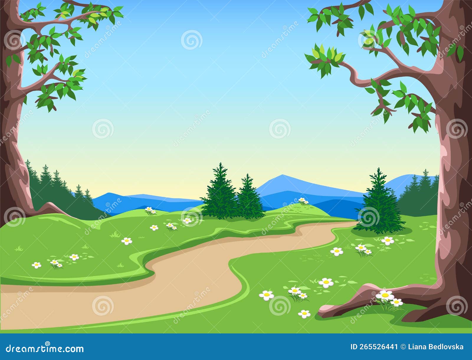 Path in a Fairy Tale Forest Stock Vector - Illustration of forest ...