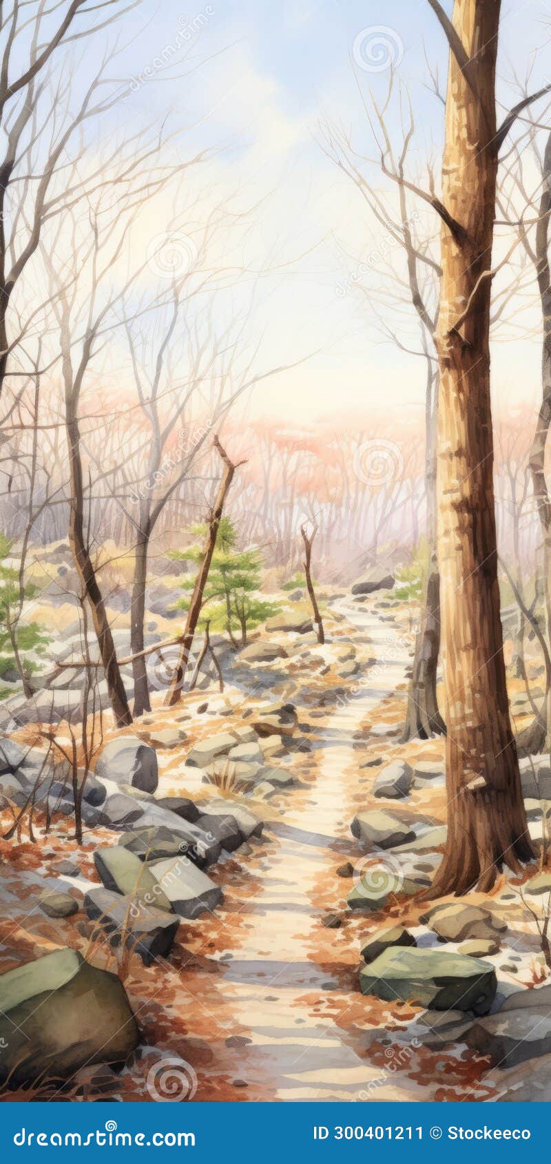 Winter Path: a Manapunk Sublime Wilderness with Rusty Debris Stock ...