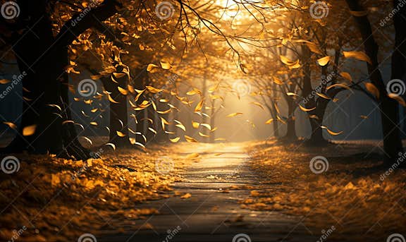Windy Forest Path stock image. Image of botany, windy - 311748865