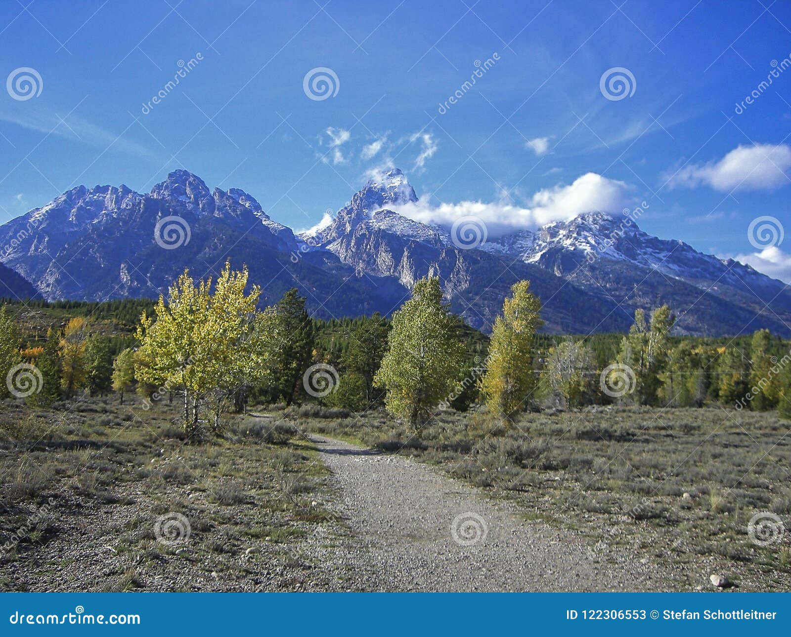 A Path in the Front of the Rocky Mountains Stock Image - Image of ...