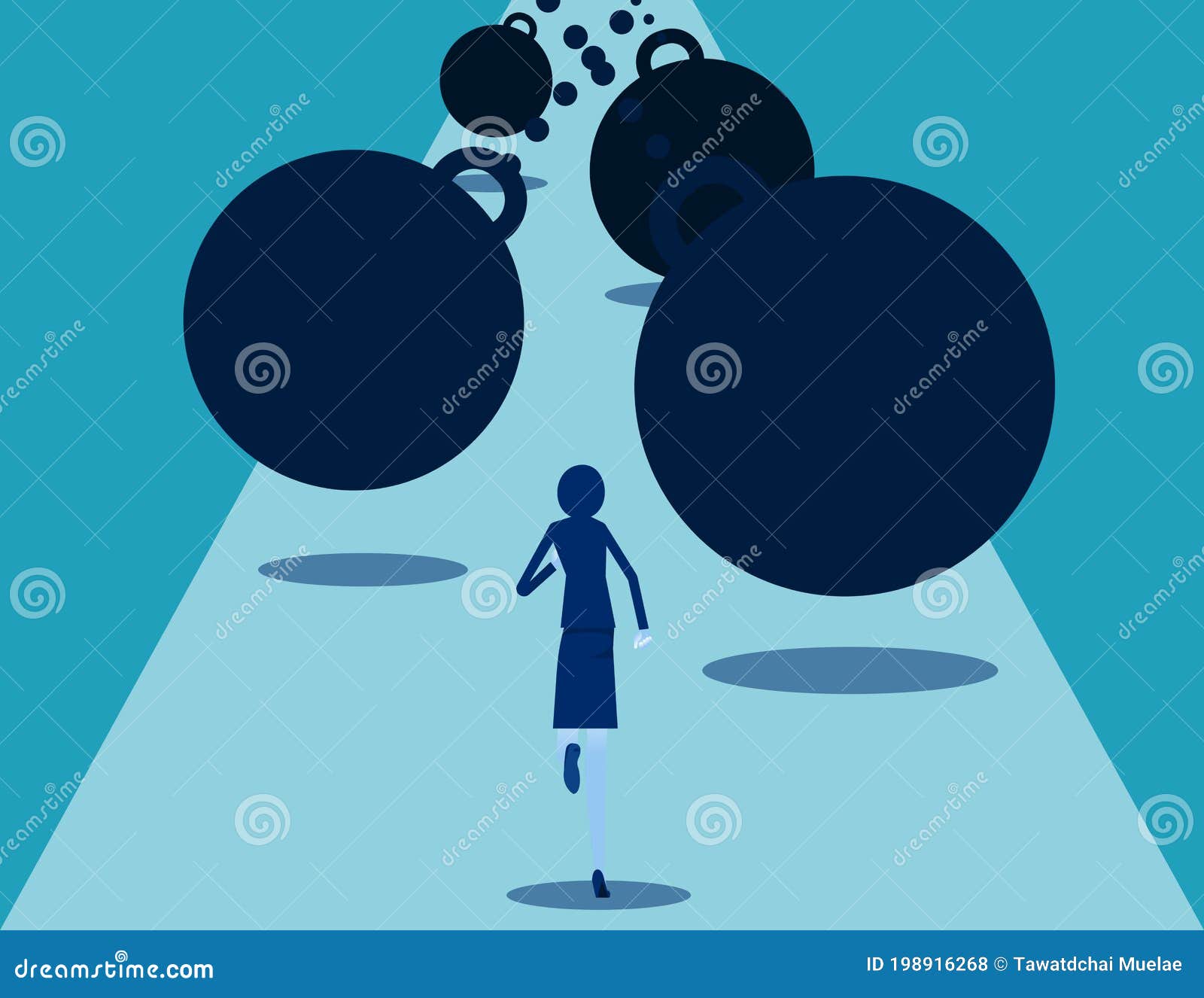The Path is Full of Obstacles and Challenges Stock Vector ...