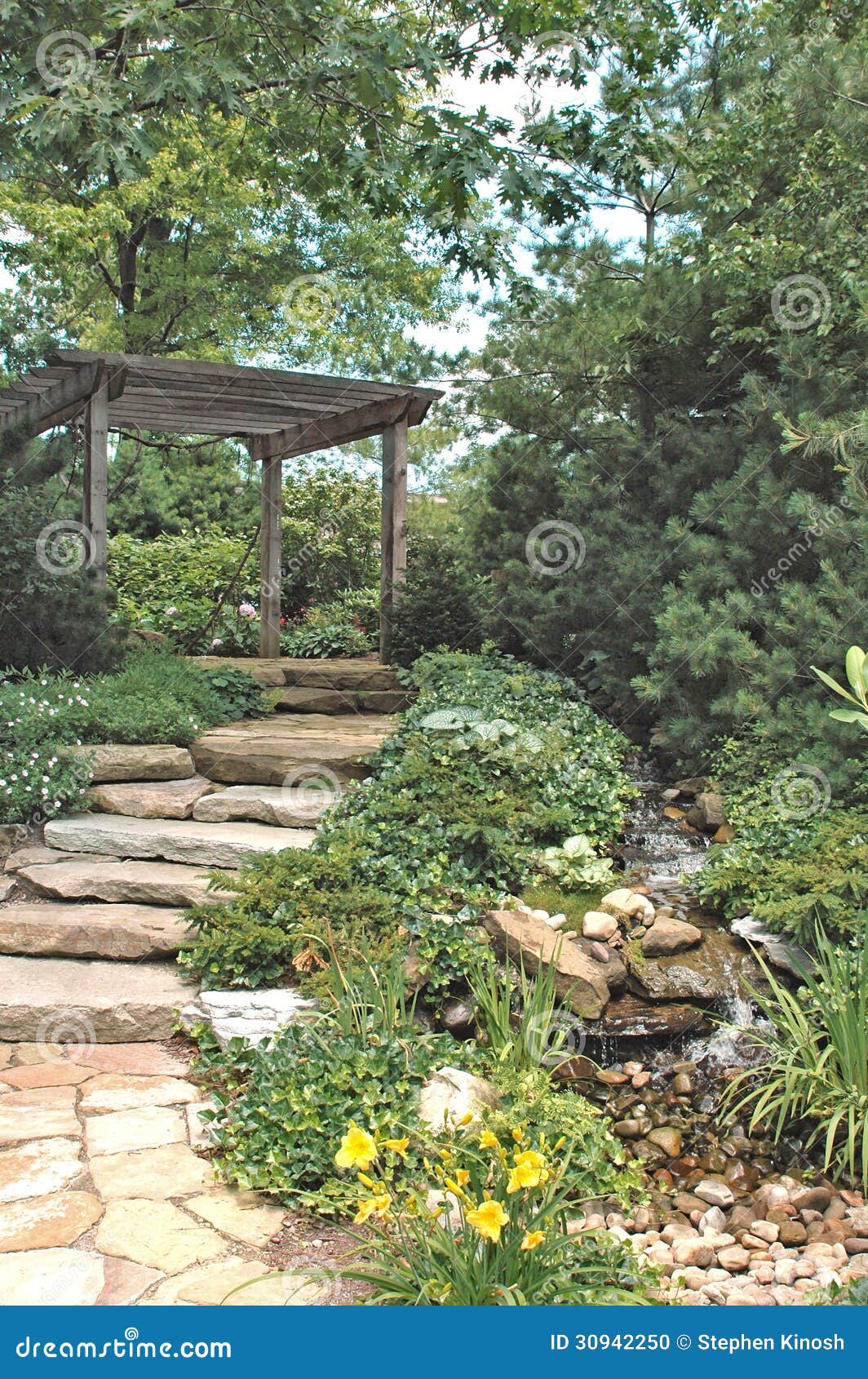 Path through the garden stock photo. Image of quiet, walk - 30942250