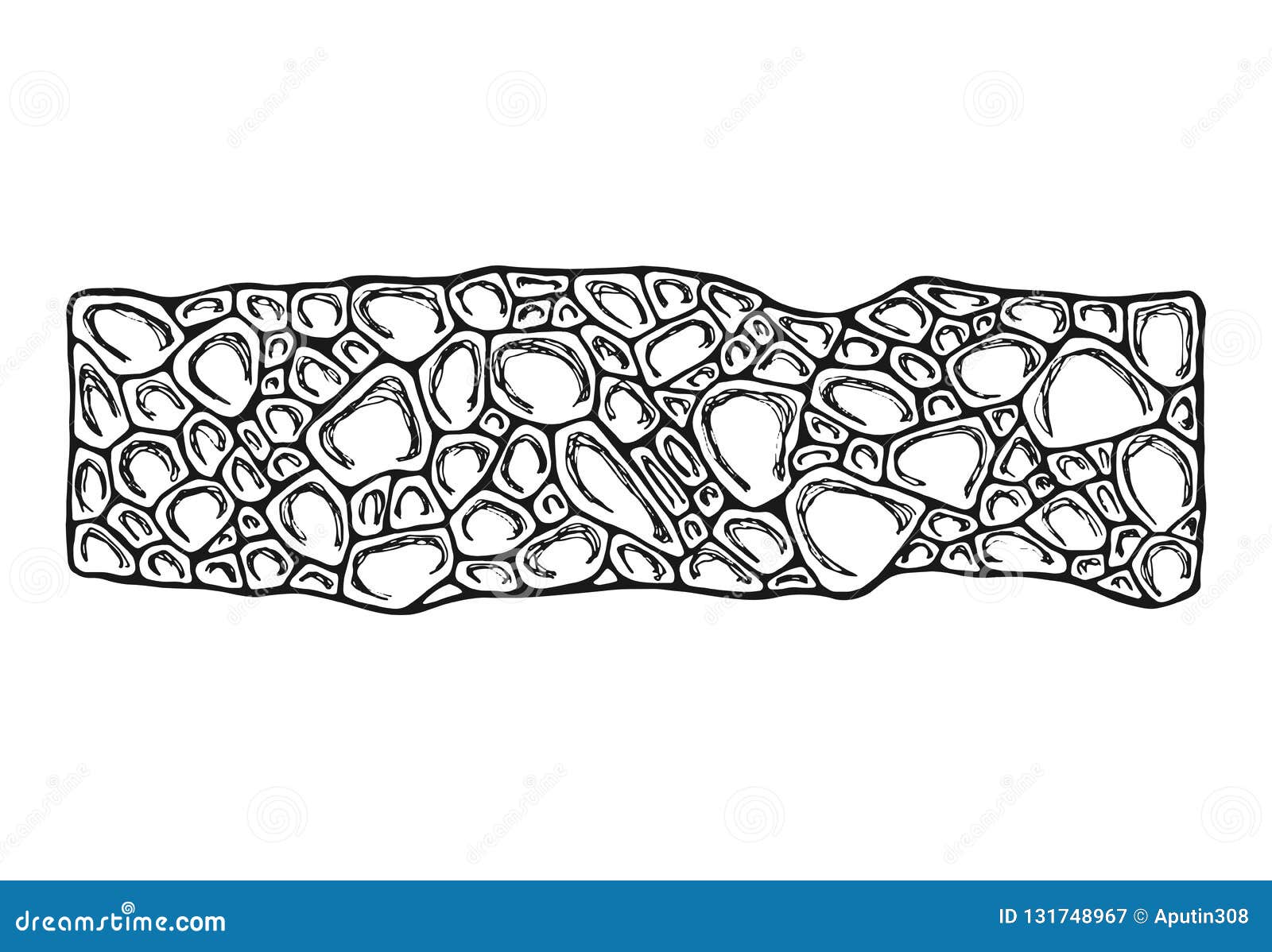 The Path is Garden Stone. Masonry Vector Drawing Hand Made Stock Vector ...