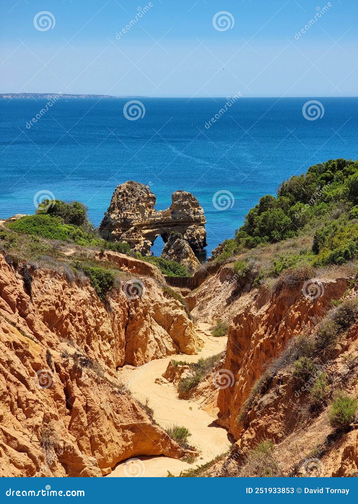 Path among the Rocks on a Cliff Stock Image - Image of portugal ...