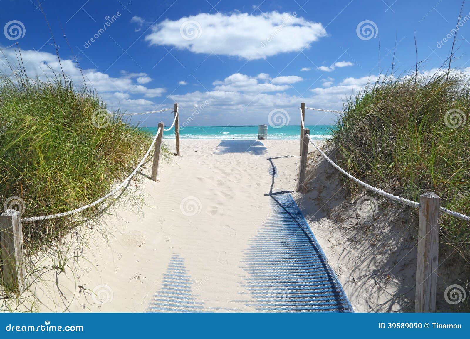Path Going To Sea in Miami Beach Stock Photo - Image of cloud ...