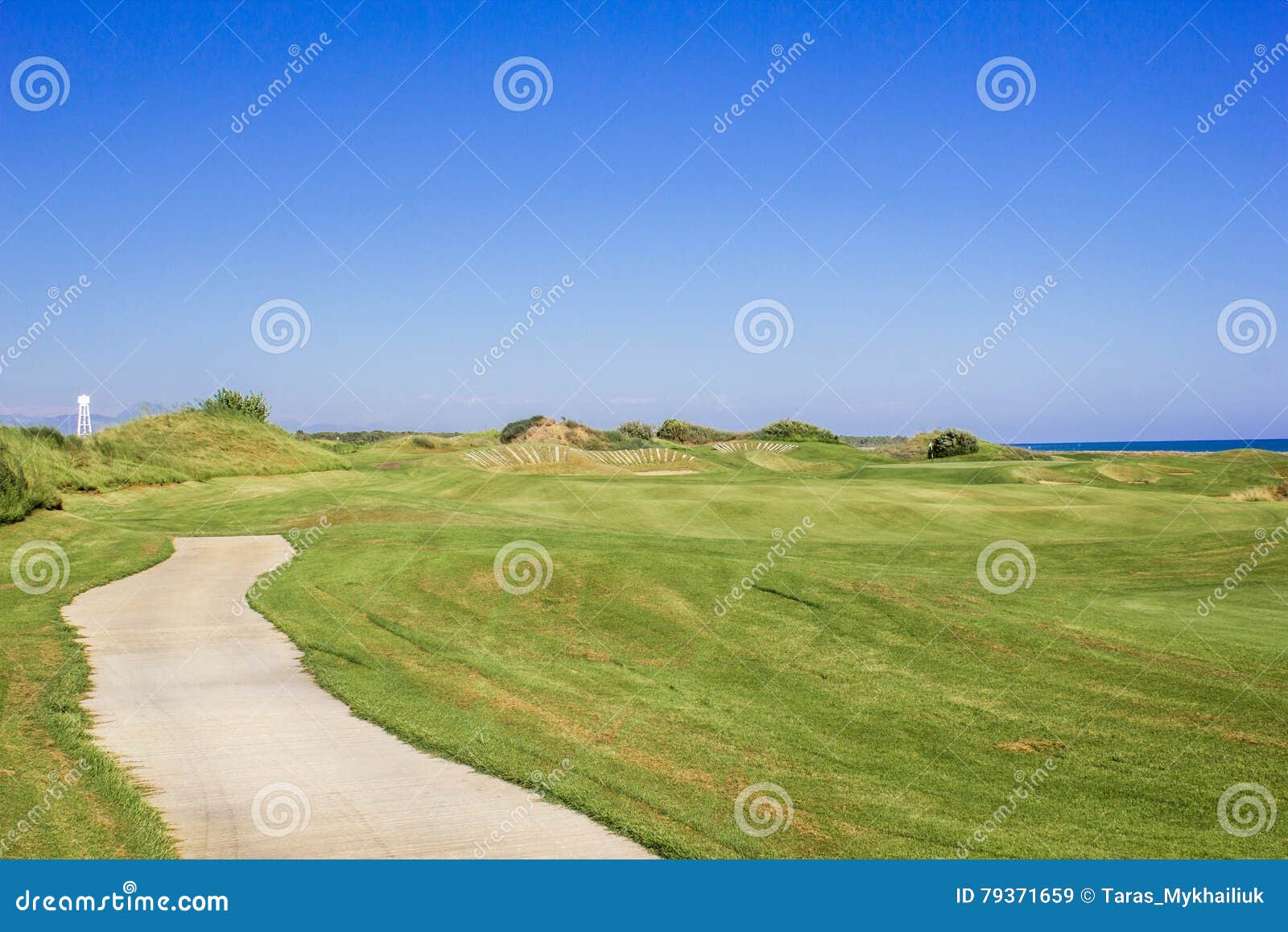 Path on golf course stock image. Image of field, summer - 79371659