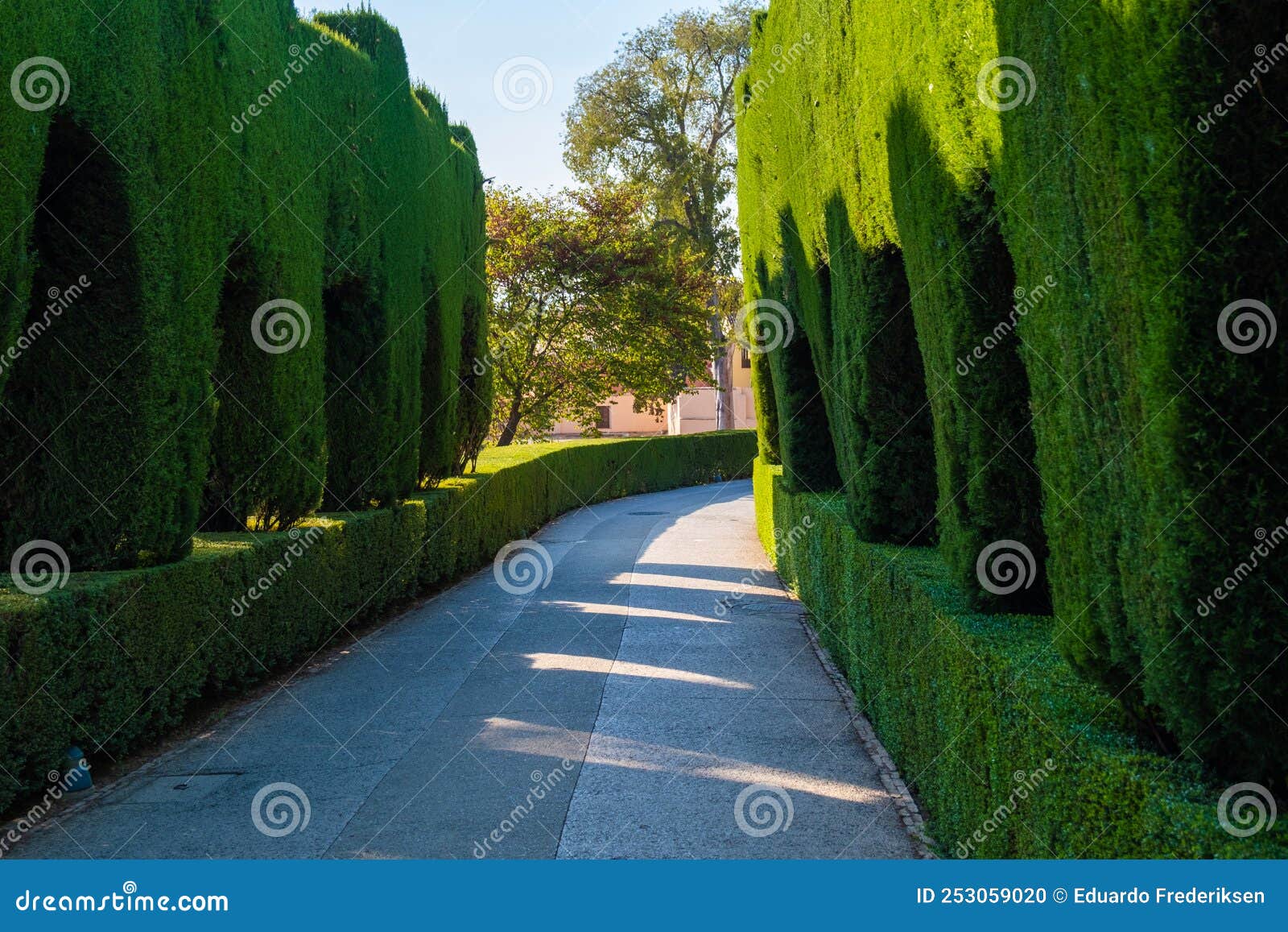 Path between Green Plant Gardens in Alhambra Stock Photo - Image of ...