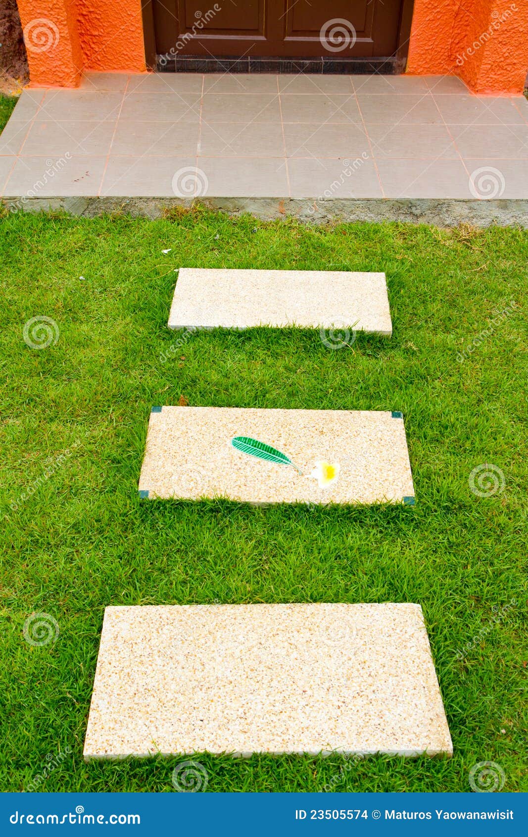 Path and home stock photo. Image of front, garden, ornate - 23505574