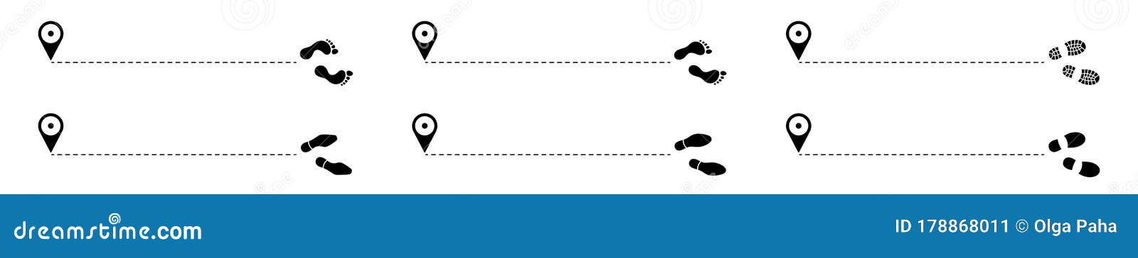 Path human footprints stock vector. Illustration of prints - 178868011
