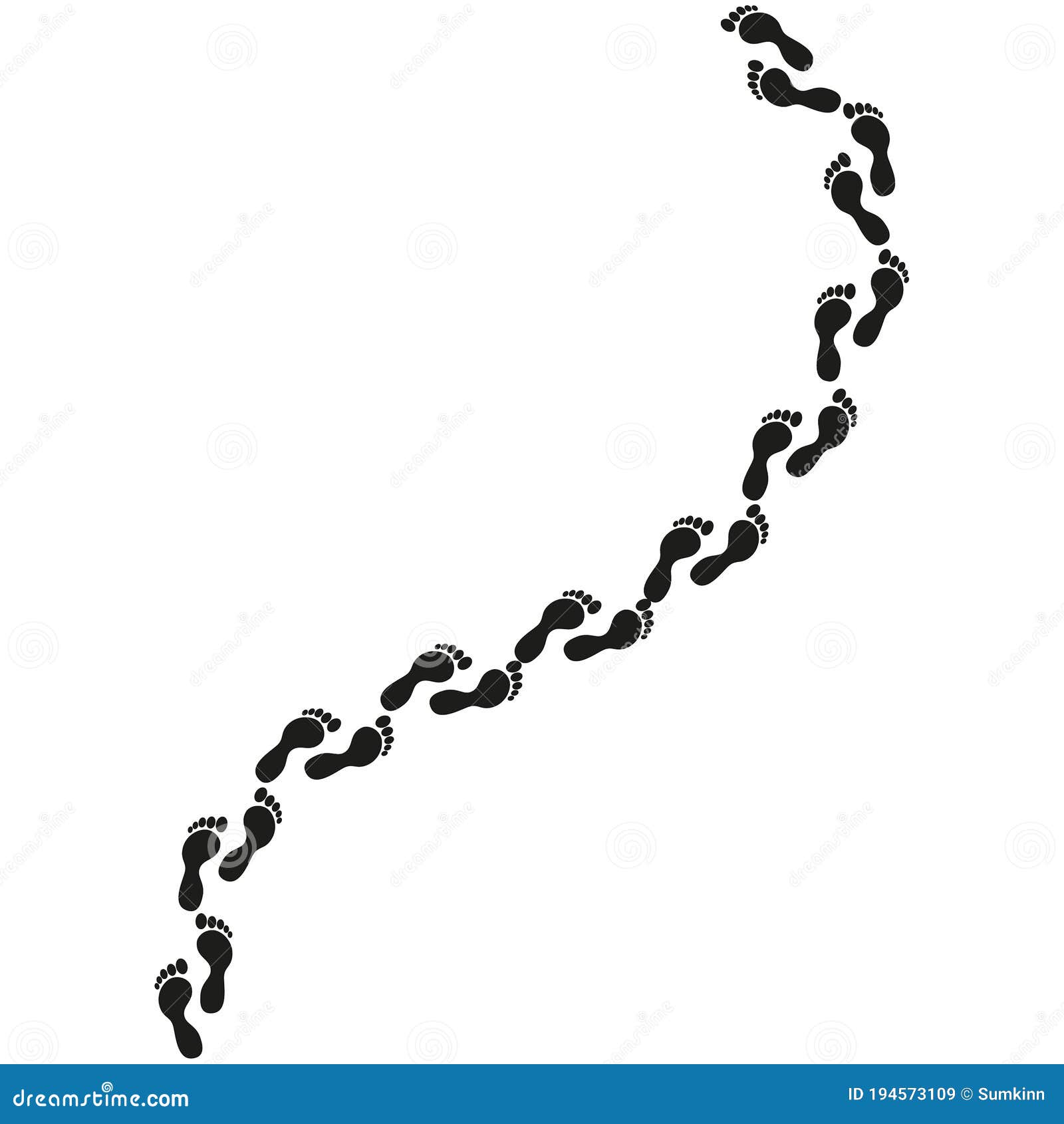 The Path Of Human Footprints Cartoon Vector | CartoonDealer.com #194573109