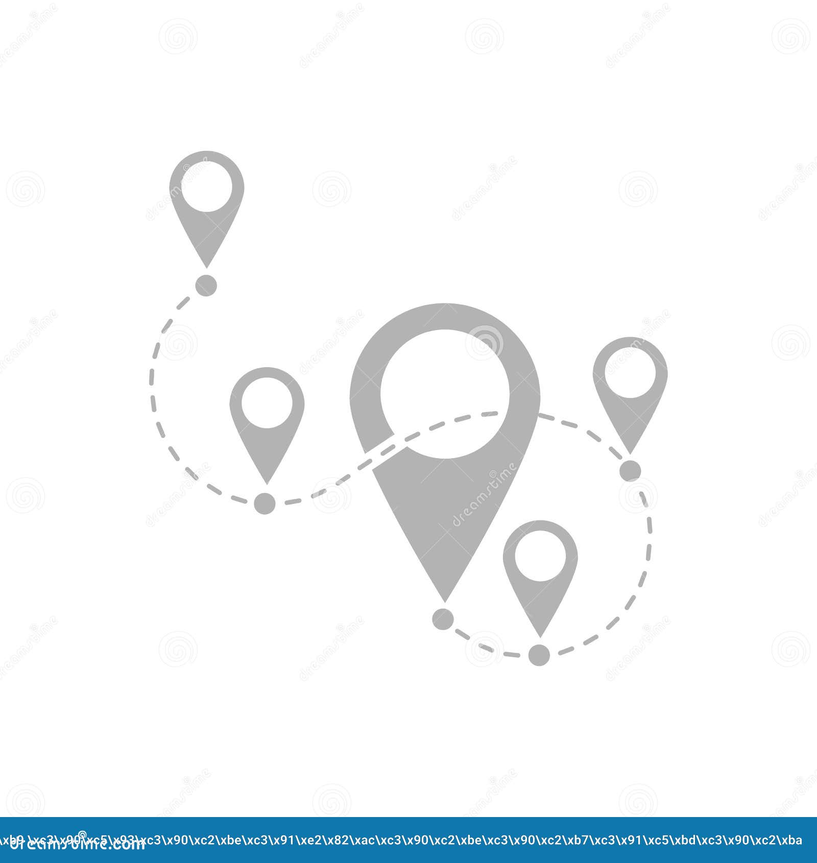 Path Icon with Multiple Marks, Vector Illustration Stock Vector ...