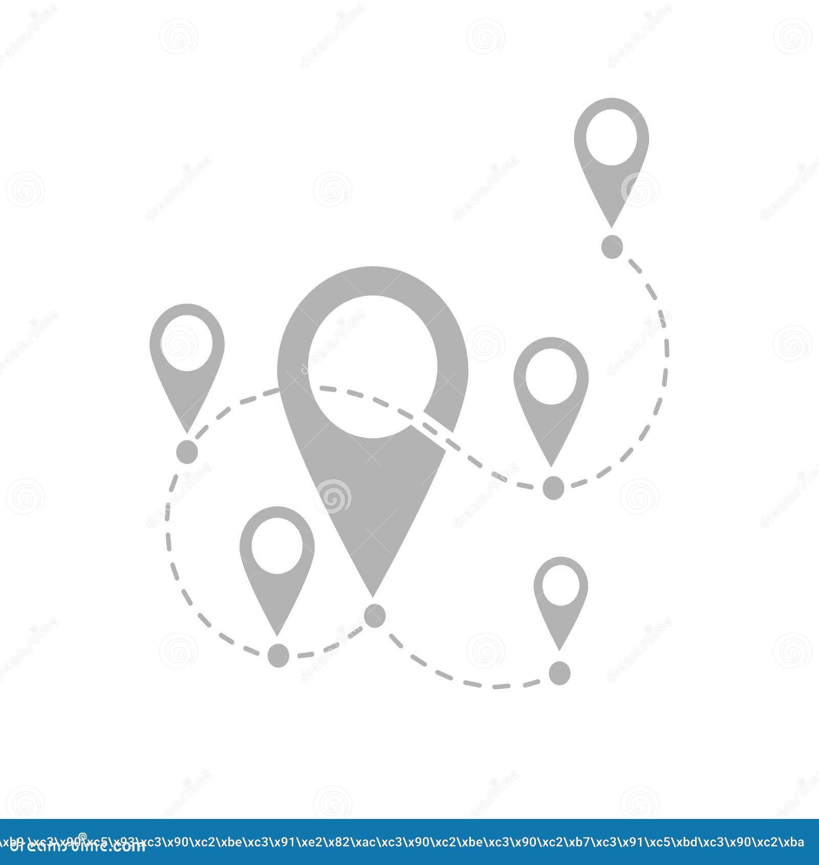 Path Icon with Multiple Marks, Vector Illustration Stock Vector ...