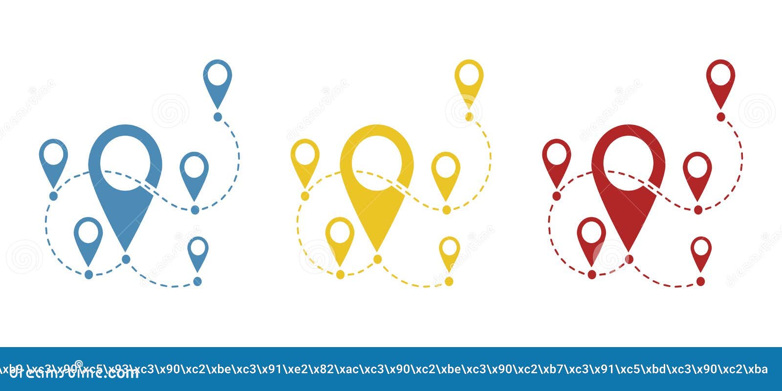 Path Icon with Multiple Marks, Vector Illustration Stock Vector ...