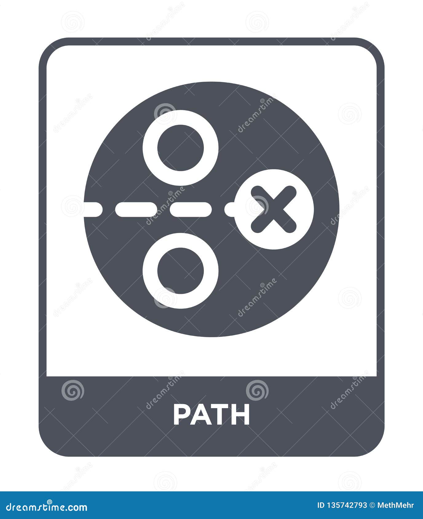 Path Icon in Trendy Design Style. Path Icon Isolated on White ...