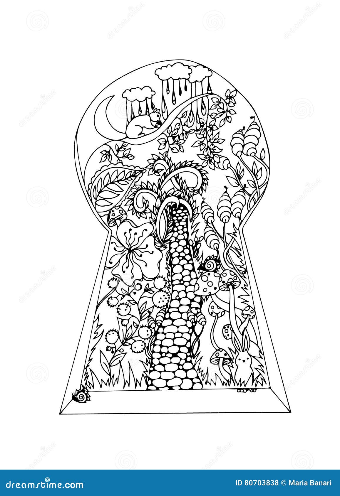 Keyhole Coloring Page