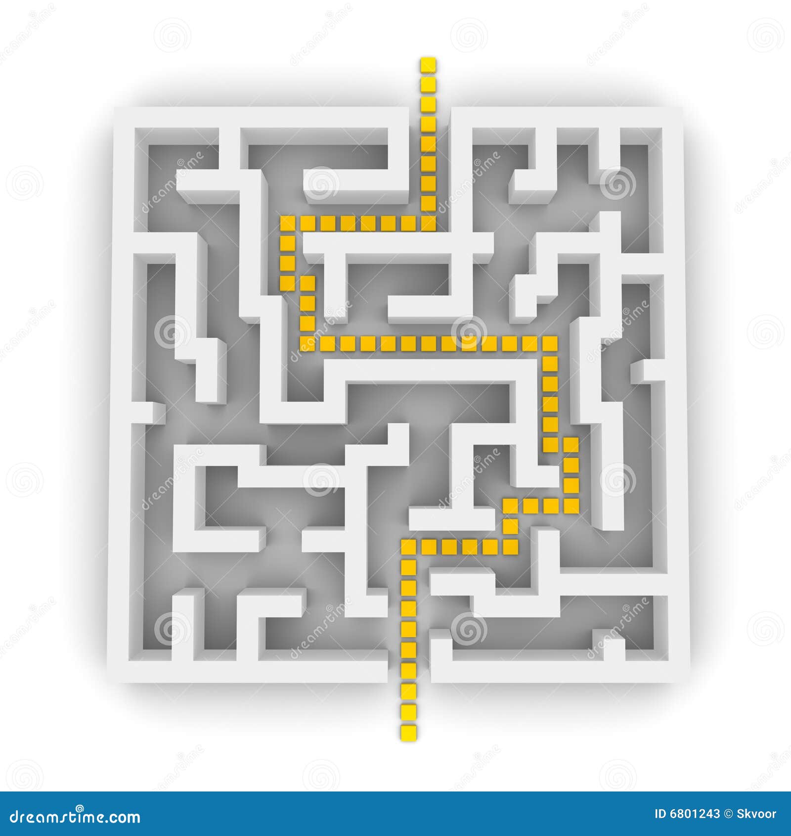 Path through labyrinth 3d stock illustration. Illustration of design ...