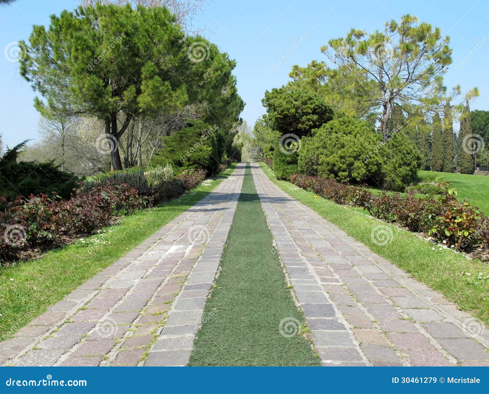 Path through the Landscape Park Stock Image - Image of walk, spring ...