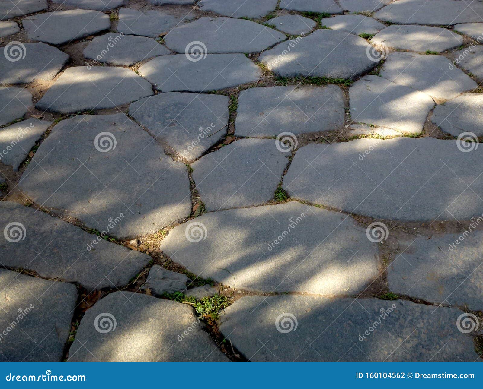 Path of Large Smooth Stone Tiles Stock Photo - Image of park, empty ...
