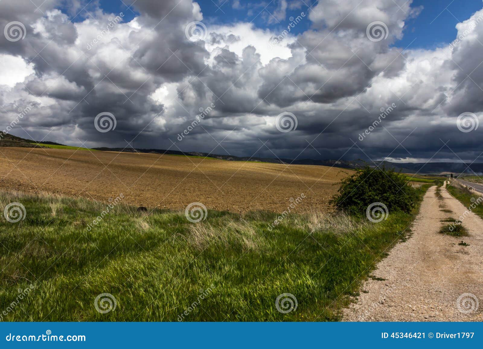 A Path Leading into the Distance Stock Image - Image of cloud, dirt ...