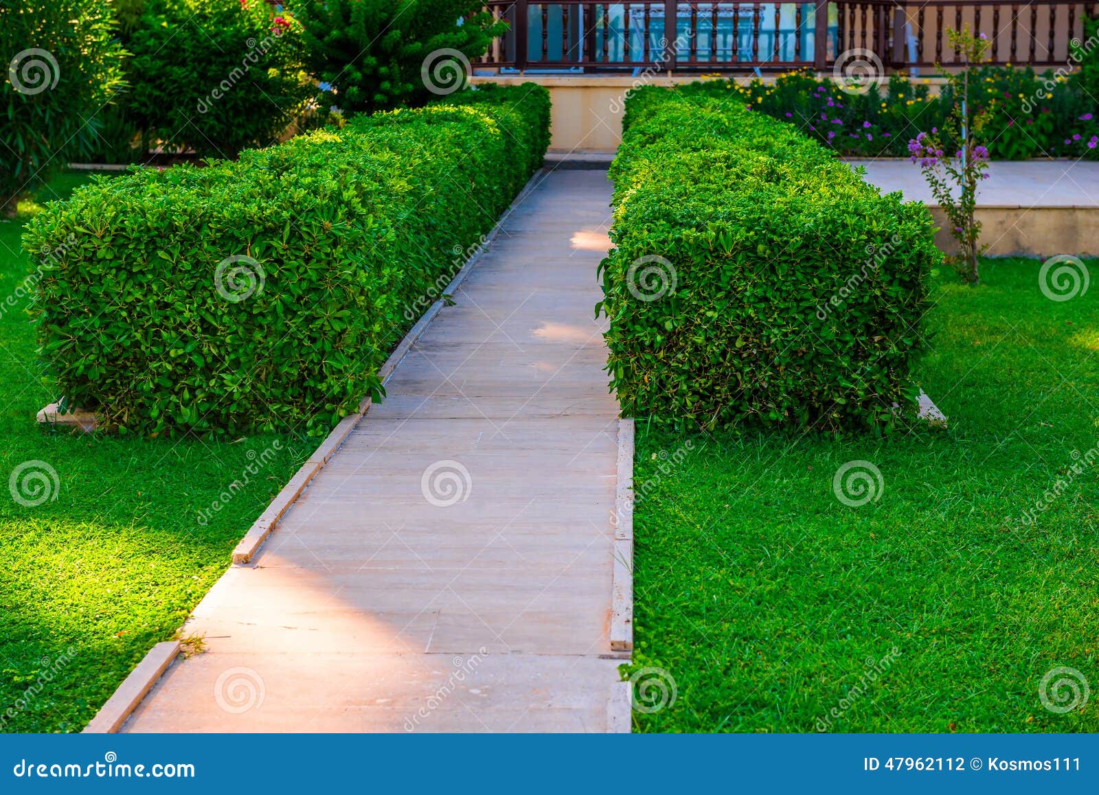 Path leading to the house stock photo. Image of landscaped - 47962112