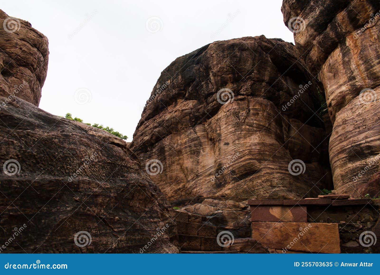 Path Leading To Upper Shivalaya in Badami. Stock Image - Image of ...