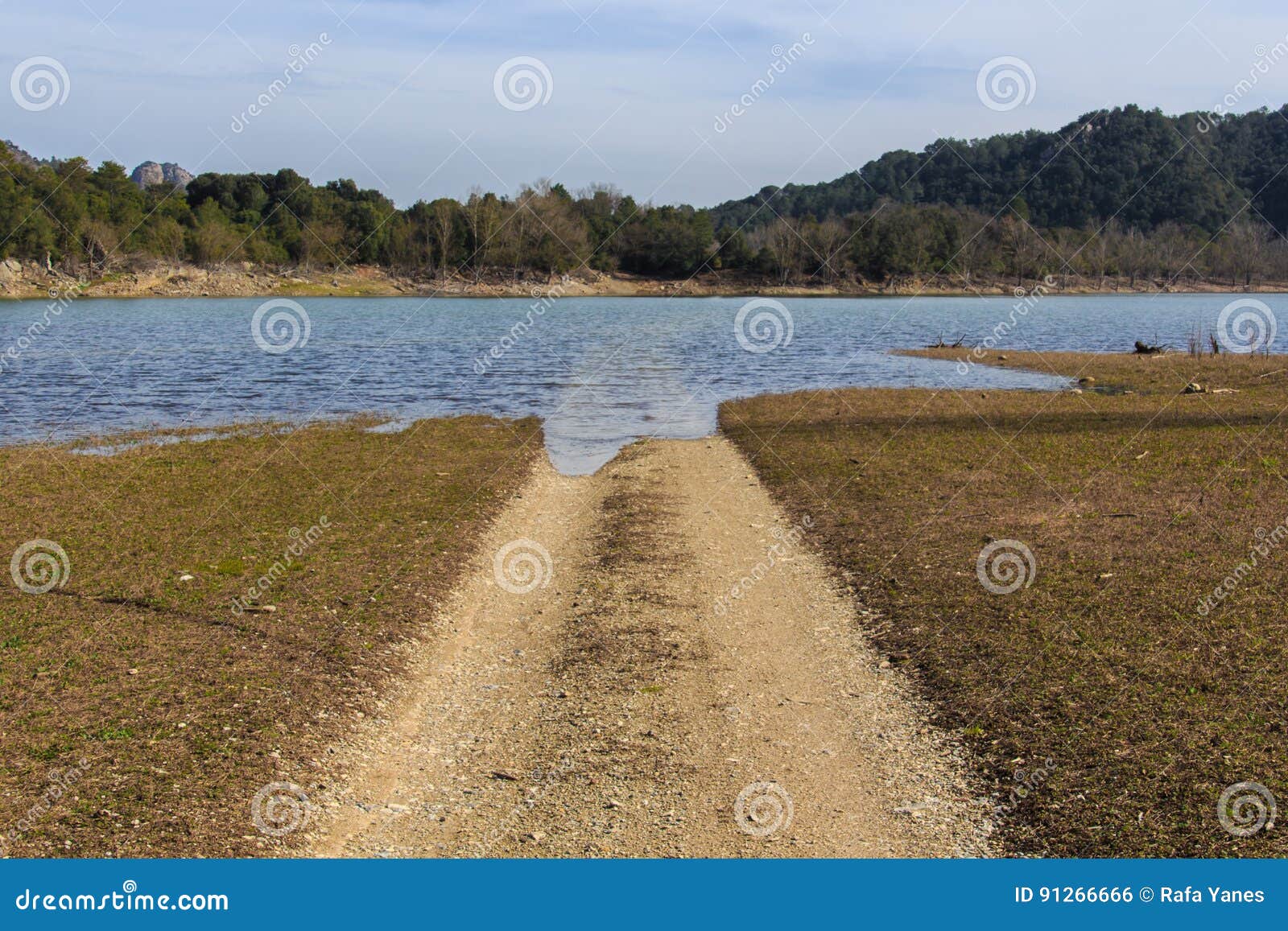 The Path that is Lost between the Water in the Bottom Stock Photo ...