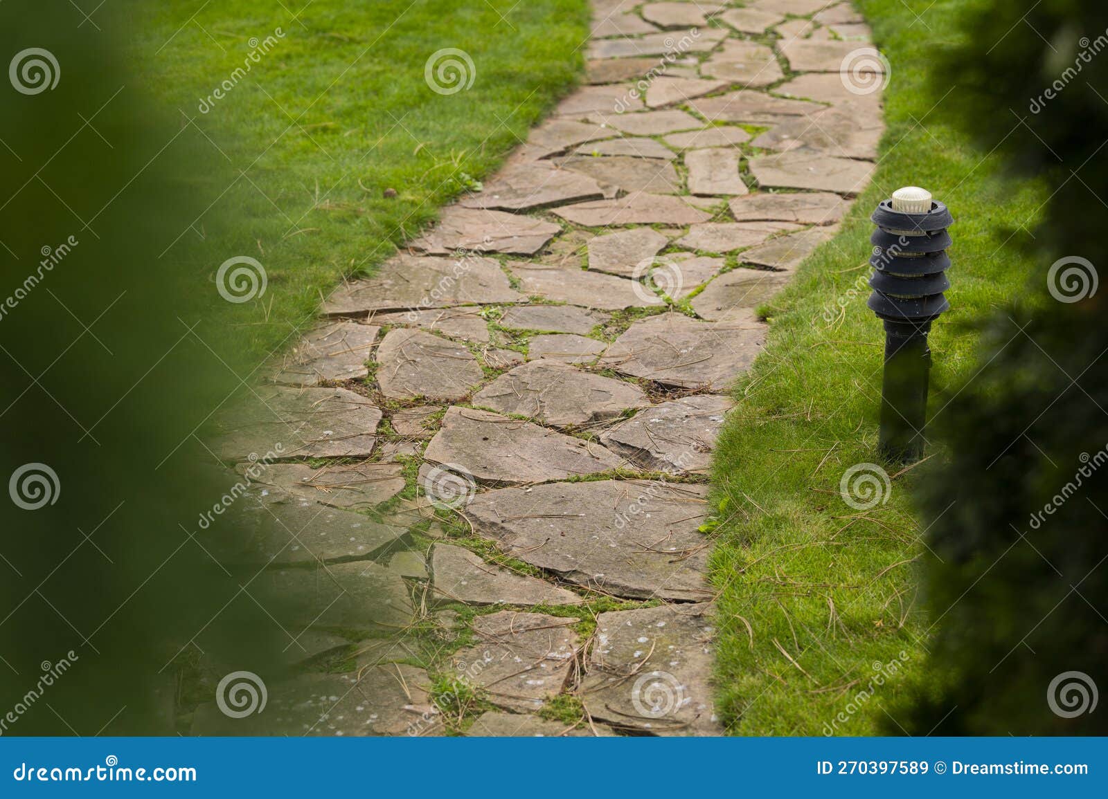 Path Made of Natural Stone Walks Stock Image - Image of pathway ...