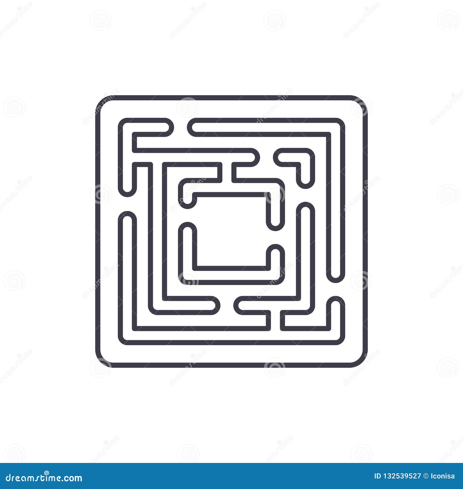 Path In The Maze Vector Line Icon, Linear Concept, Outline Sign, Symbol ...